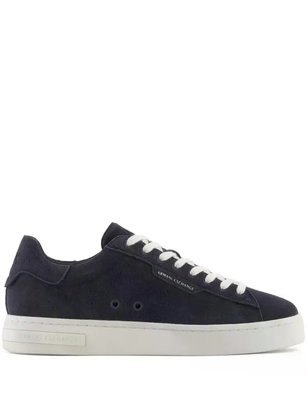 Armani Exchange Suede Lace-up Round Toe Trainers