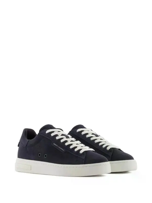 Armani Exchange Suede Lace-up Round Toe Trainers