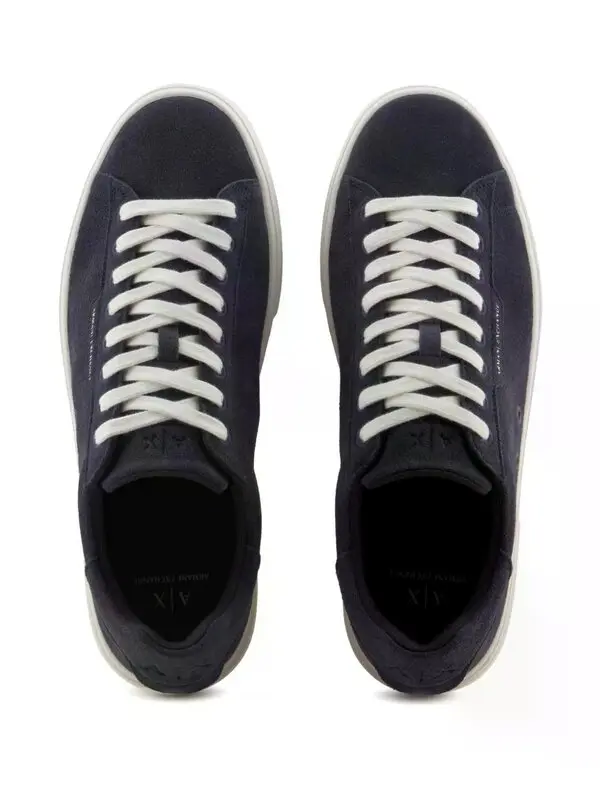 Armani Exchange Suede Lace-up Round Toe Trainers