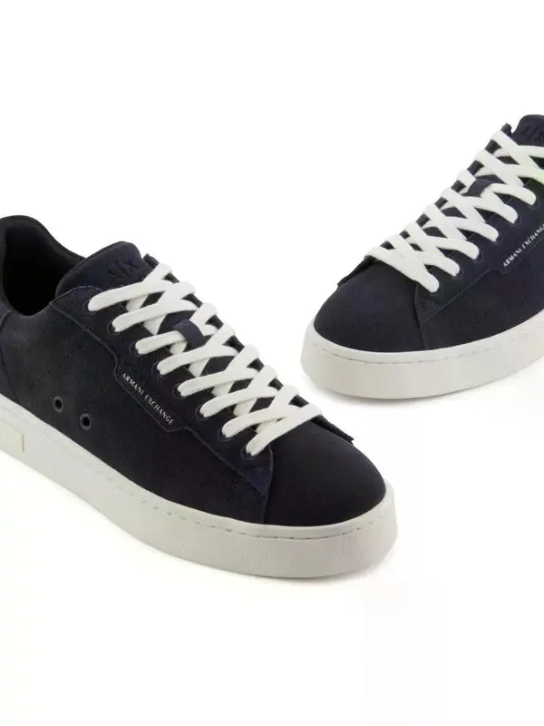 Armani Exchange Suede Lace-up Round Toe Trainers