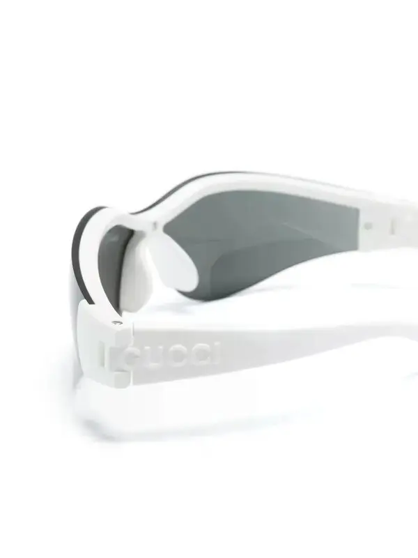 Gucci Interlocking G Shield-frame Sunglasses - White