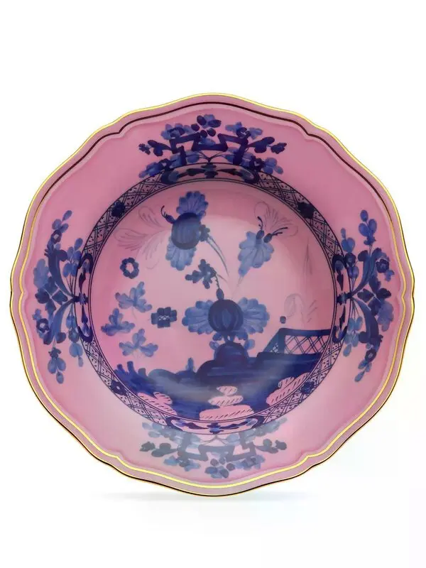 GINORI 1735 Oriente Italiano Porcelain Soup Plate - Pink