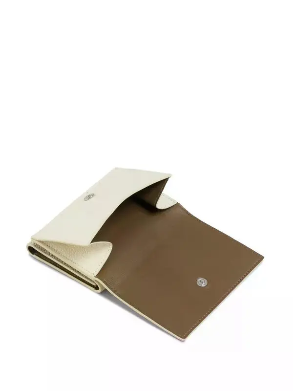 Marni Leather Trifold Wallet With Mending-embroidery