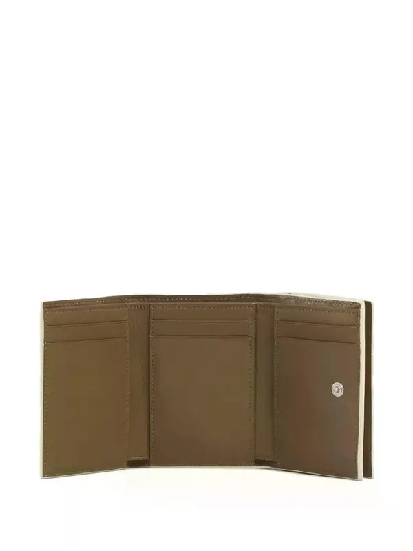 Marni Leather Trifold Wallet With Mending-embroidery