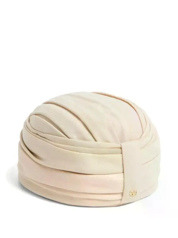 Valentino Garavani Vlogo Signature Rigid Head Scarf - Neutrals