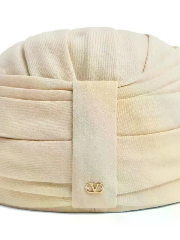Valentino Garavani Vlogo Signature Rigid Head Scarf - Neutrals