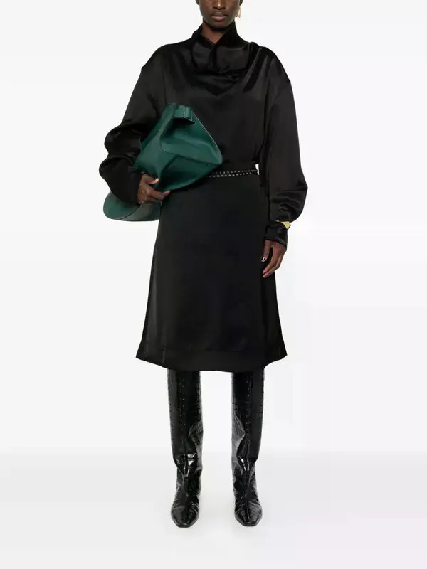 TOTEME Paneled Satin Midi Skirt
