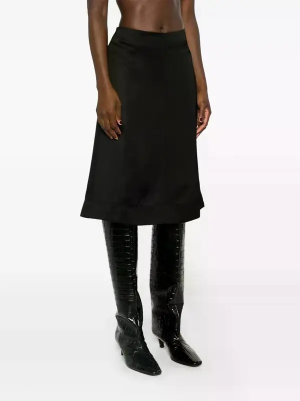TOTEME Paneled Satin Midi Skirt