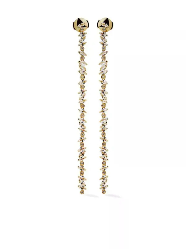 LARK & BERRY 14kt Gold Sapphire And Diamond Drop Earrings - Yellow