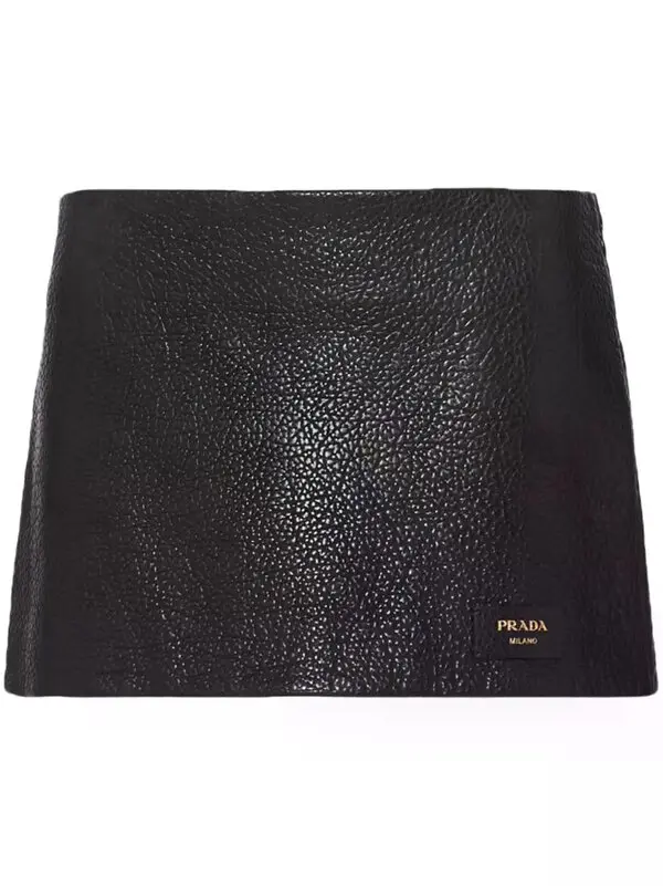 Prada Nappa-leather Miniskirt