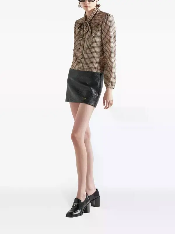 Prada Nappa-leather Miniskirt
