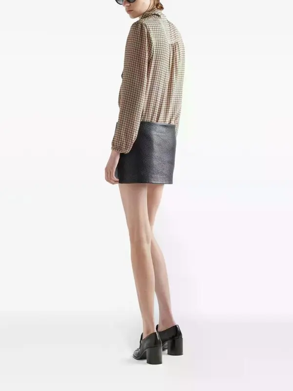 Prada Nappa-leather Miniskirt