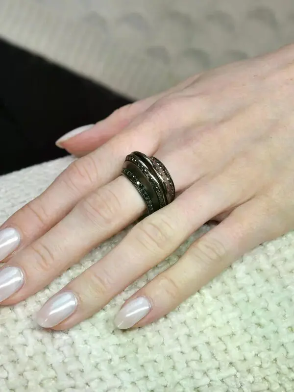 LILY GABRIELLA 18kt Gold Spira Diamond Ring