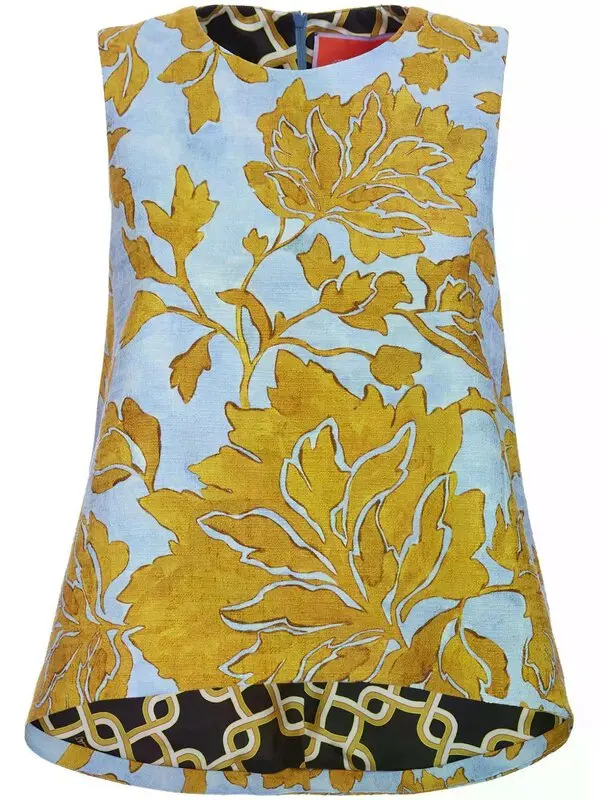 La DoubleJ La Scala Cotton-blend Top - Yellow