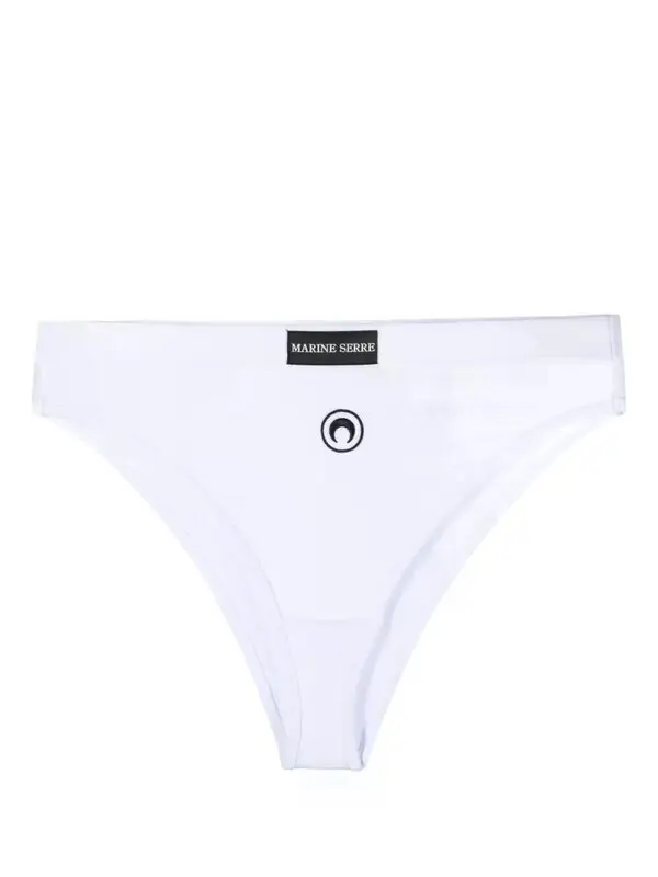 MARINE SERRE Crescent Moon Organic-cotton Briefs - White