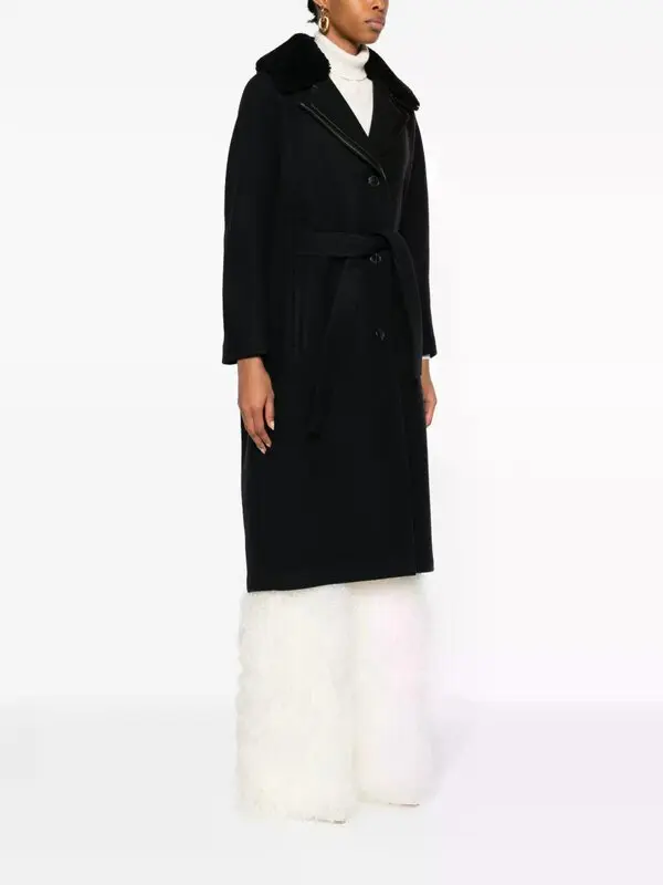 YVES SALOMON Belted Felted-wool Coat