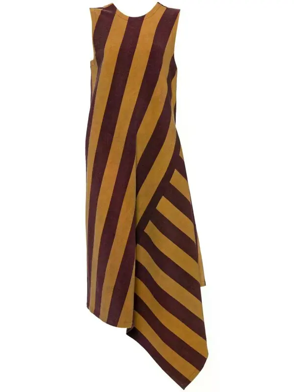 UMA WANG Striped Asymmetric Dress