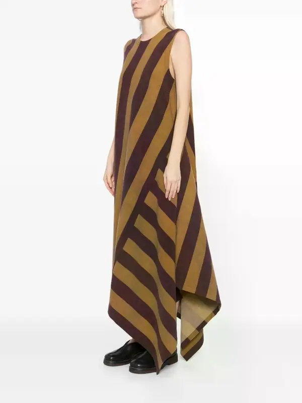 UMA WANG Striped Asymmetric Dress