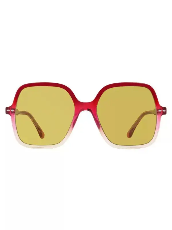 Isabel Marant Logo-engraved Sunglasses - Red