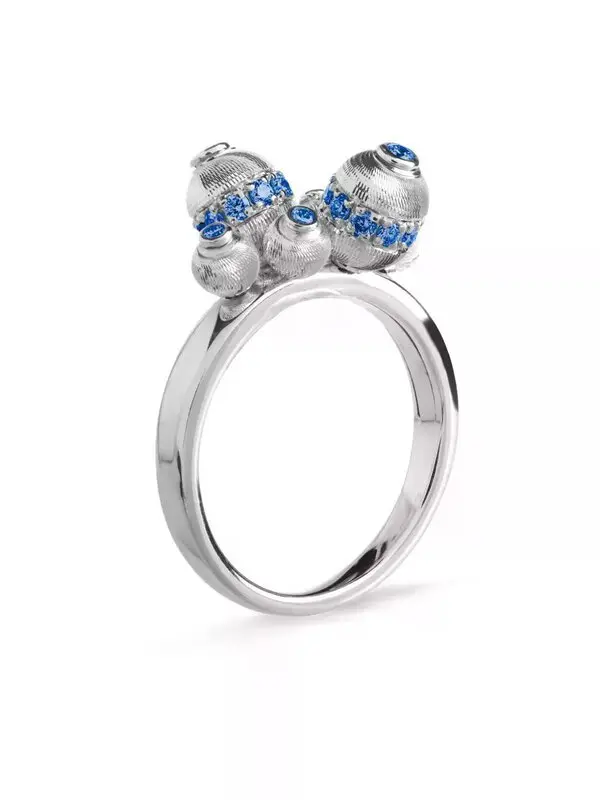 OFFICINA BERNARDI 18kt White Gold Empire Sapphire Ring - Silver
