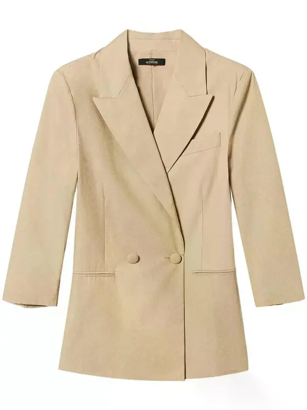 TWINSET Double-breasted Poplin Blazer