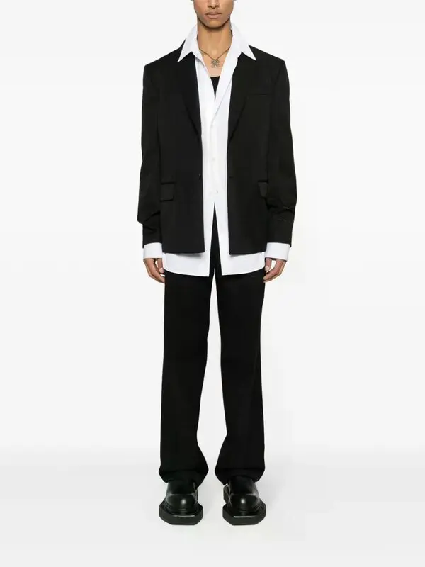 Off-White Logo-embroidered Wool Blazer