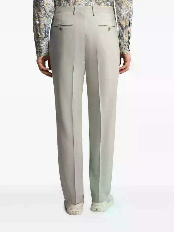 Etro Tailored Wool Pleated Trousers