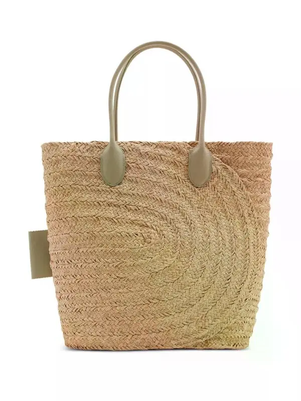 Burberry Woven Raffia Tote Bag