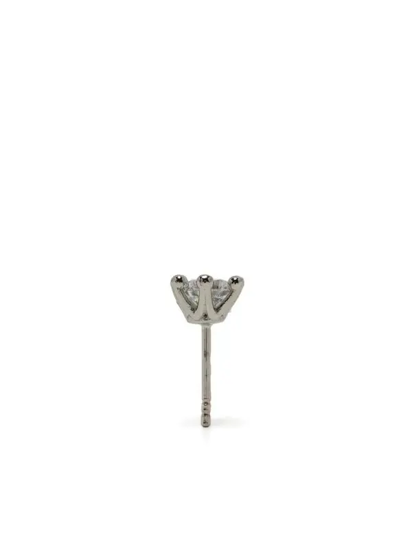 D'HEYGERE Double Solitaire Stud Earring - Silver