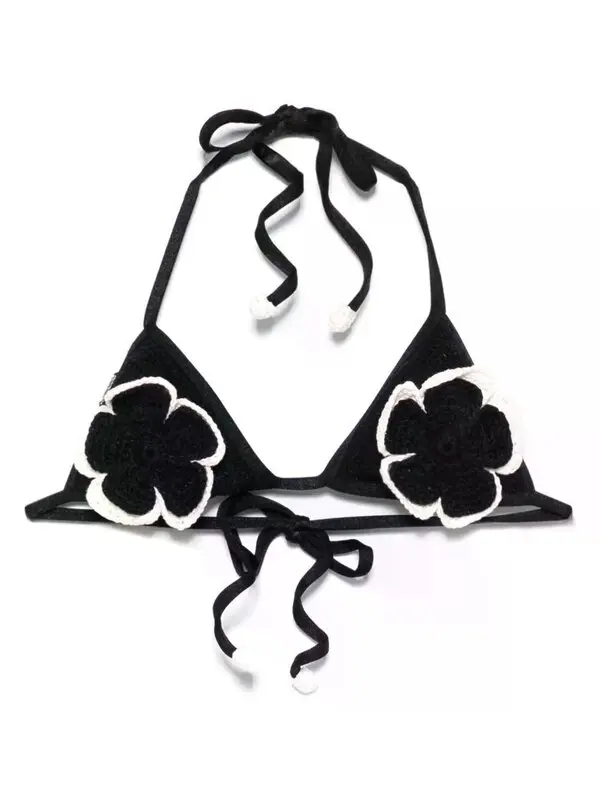 PatBO Poppy Bikini Top - Black