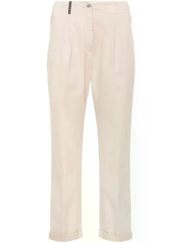 Peserico Cropped Tapered Trousers - Neutrals