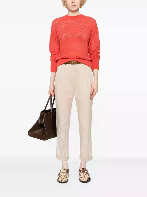 Peserico Cropped Tapered Trousers - Neutrals