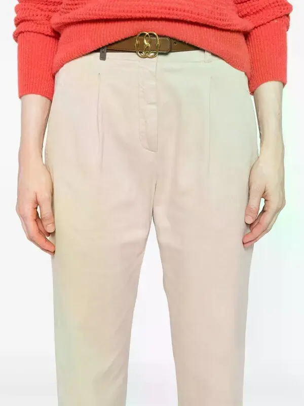 Peserico Cropped Tapered Trousers - Neutrals