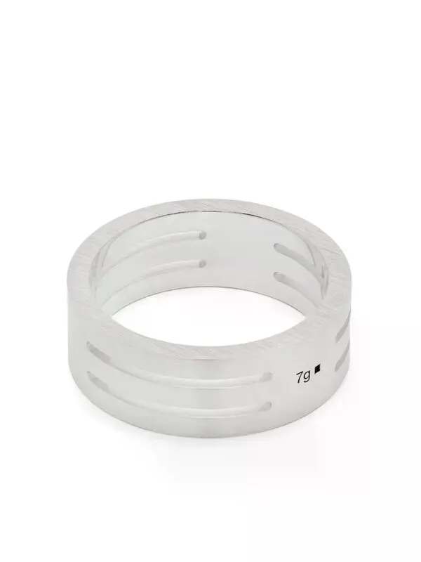 Le Gramme La 7g Perforated Ring - Silver