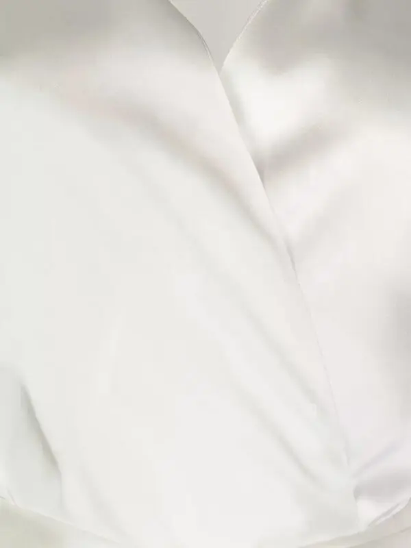 GILDA & PEARL Gina Lace-trim Silk Robe - White