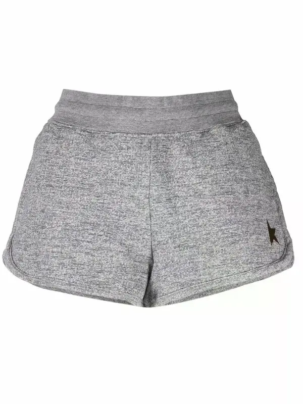 GOLDEN GOOSE Embroidered-logo Stretch-cotton Shorts