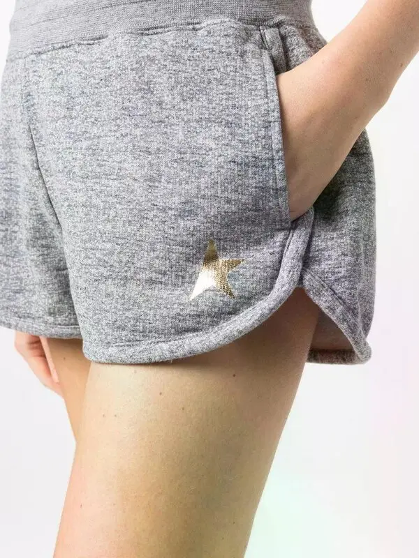 GOLDEN GOOSE Embroidered-logo Stretch-cotton Shorts