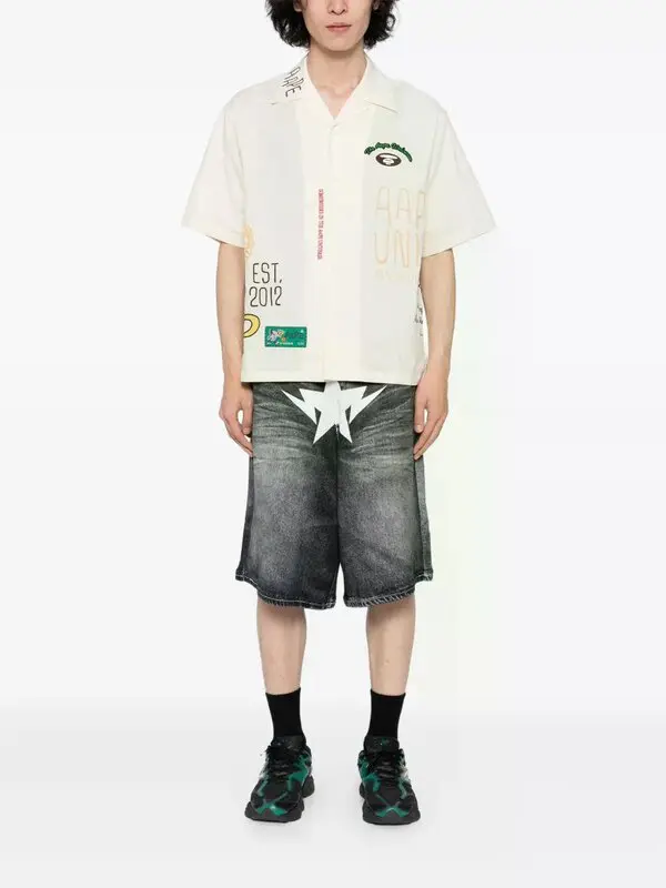 AAPE BY *A BATHING APE Logo-embroidered Shirt