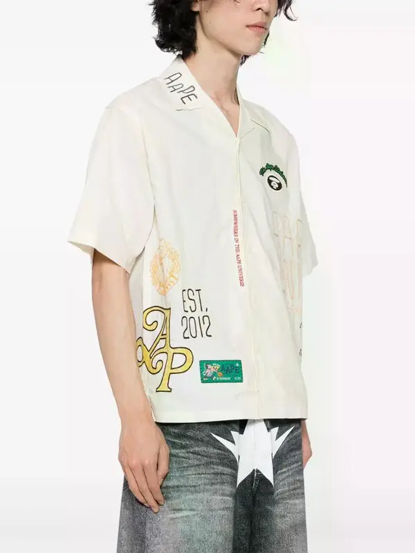 AAPE BY *A BATHING APE Logo-embroidered Shirt