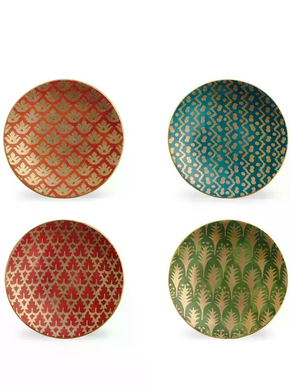 L'Objet Fortuny Canape Plates - Red