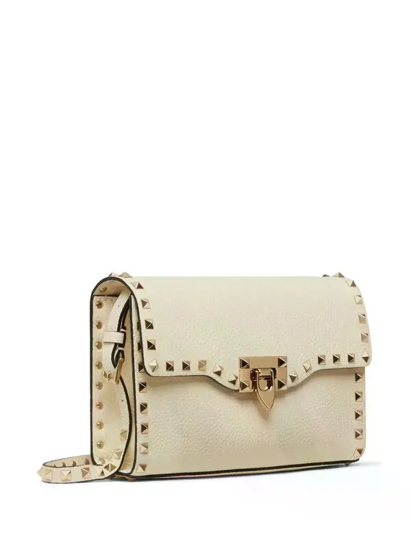 Valentino Garavani Small Rockstud Shoulder Bag - Neutrals