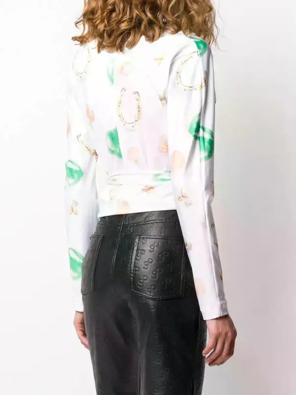 Saks Potts Lis Printed Wrap Top