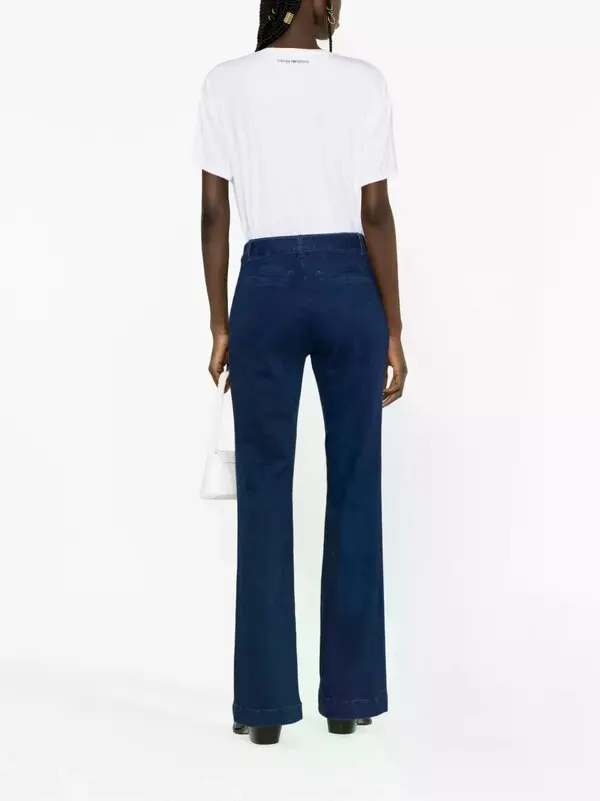 FRAME High-waisted Flared Jeans - Blue