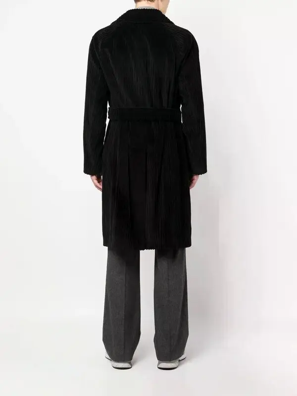 HEVO Belted Ribbed Coat