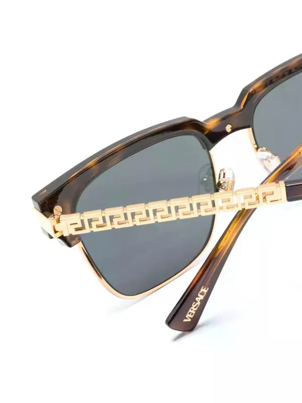 Versace Logo-detailing Square-frame Sunglasses
