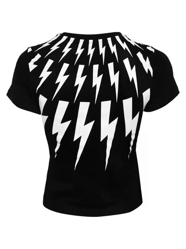 Neil Barrett Fair Isle Thunderbolt Print T-shirt