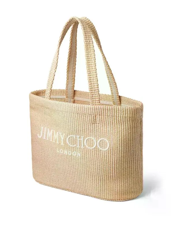JIMMY CHOO East/west Raffia Tote Bag - Neutrals