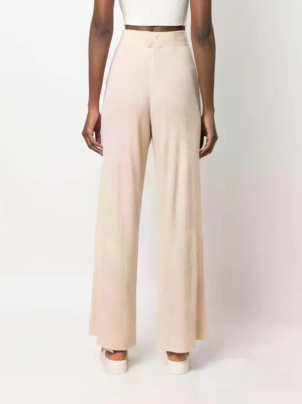 Max & Moi Ribbed Wide-leg Trousers