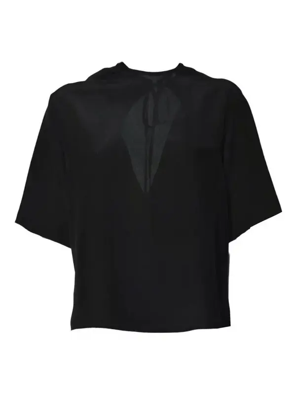 COVERT Open-back Blouse - Black