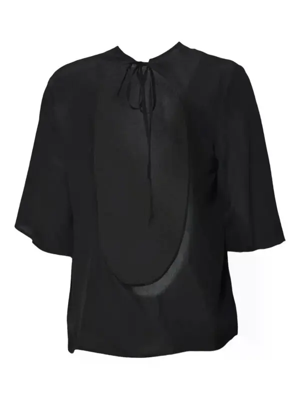 COVERT Open-back Blouse - Black